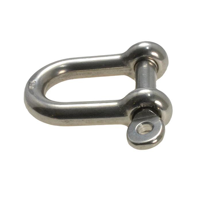 Qty 50 D Shackle Captive Pin M5 (5mm) x 20mm Marine Stainless A4 70 ...