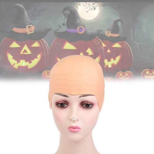 Halloween Fake Scalp Bald Monk Masquerade Party Props Simple Headgear ...