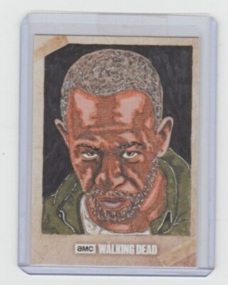 WALKING DEAD EVOLUTION MORGAN JONES SKETCH CARD BY ARTIST TONY KEATON 1 ...