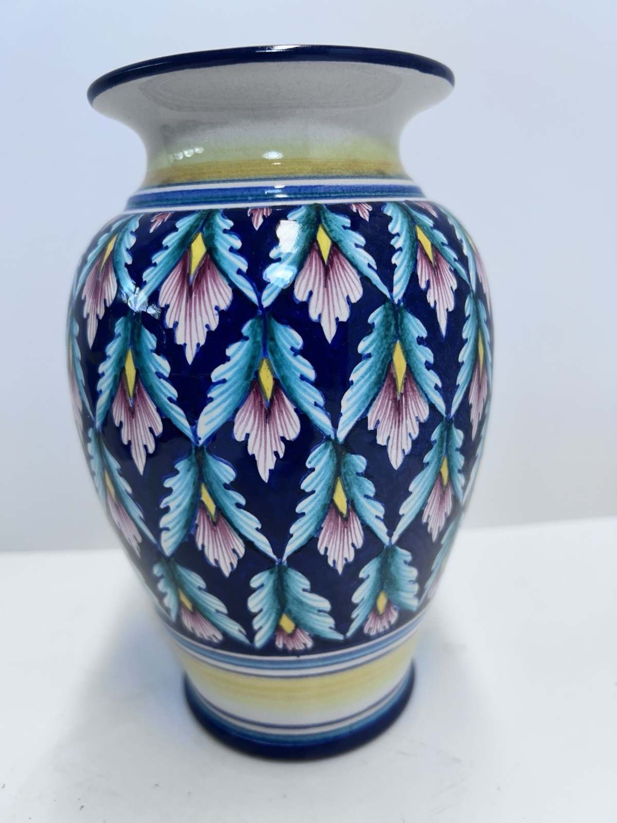 Vintage Deruta Vase – Dip A Mano Hand-Painted Italian Pottery – Made in ...