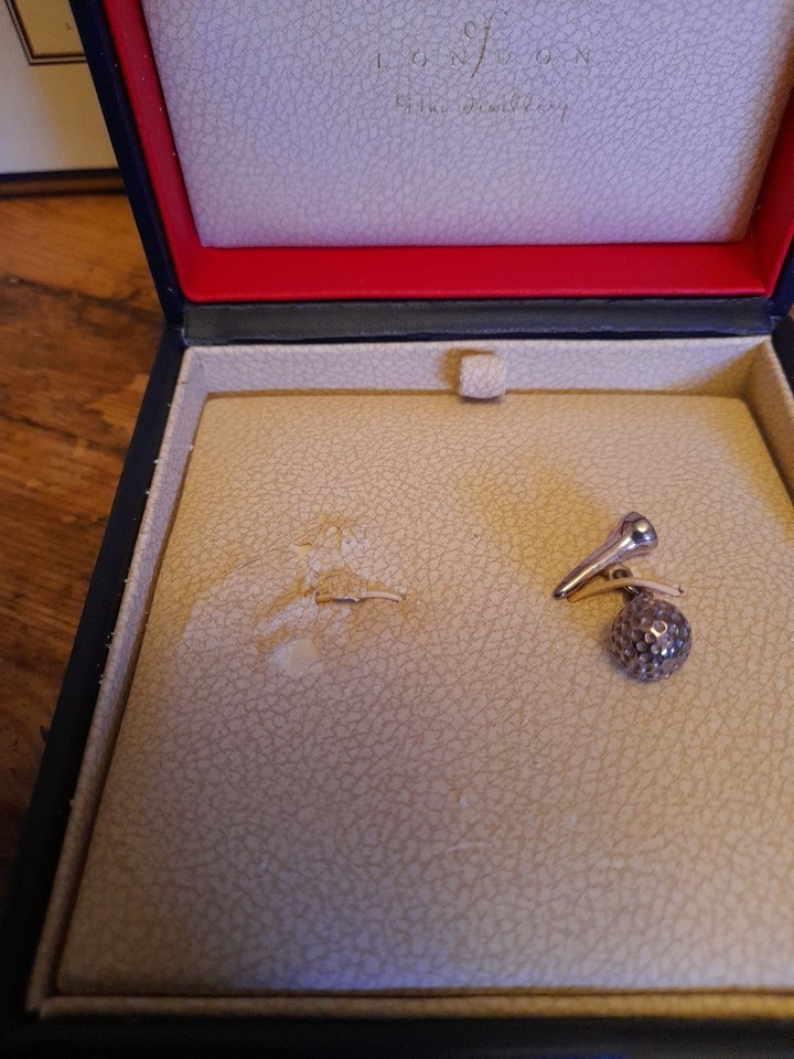 Aspinal Sterling Silver golf ball & tee Cufflinks, untidy box | eBay UK