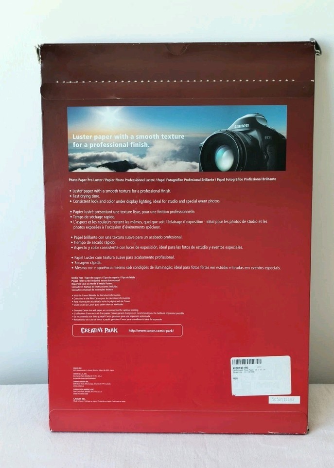 Canon Pro Luster Inkjet Photo Paper 13" x 19" Nearly Full 43 Paper | eBay