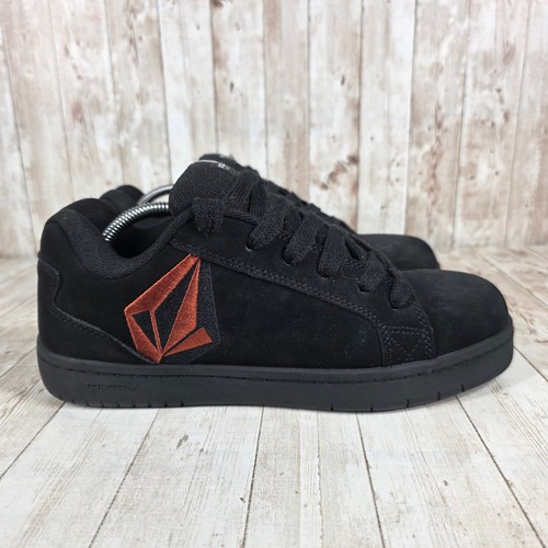 Volcom Mens Black Suede Lace Up Skate Shoes Volcom Logo Size 10 | eBay