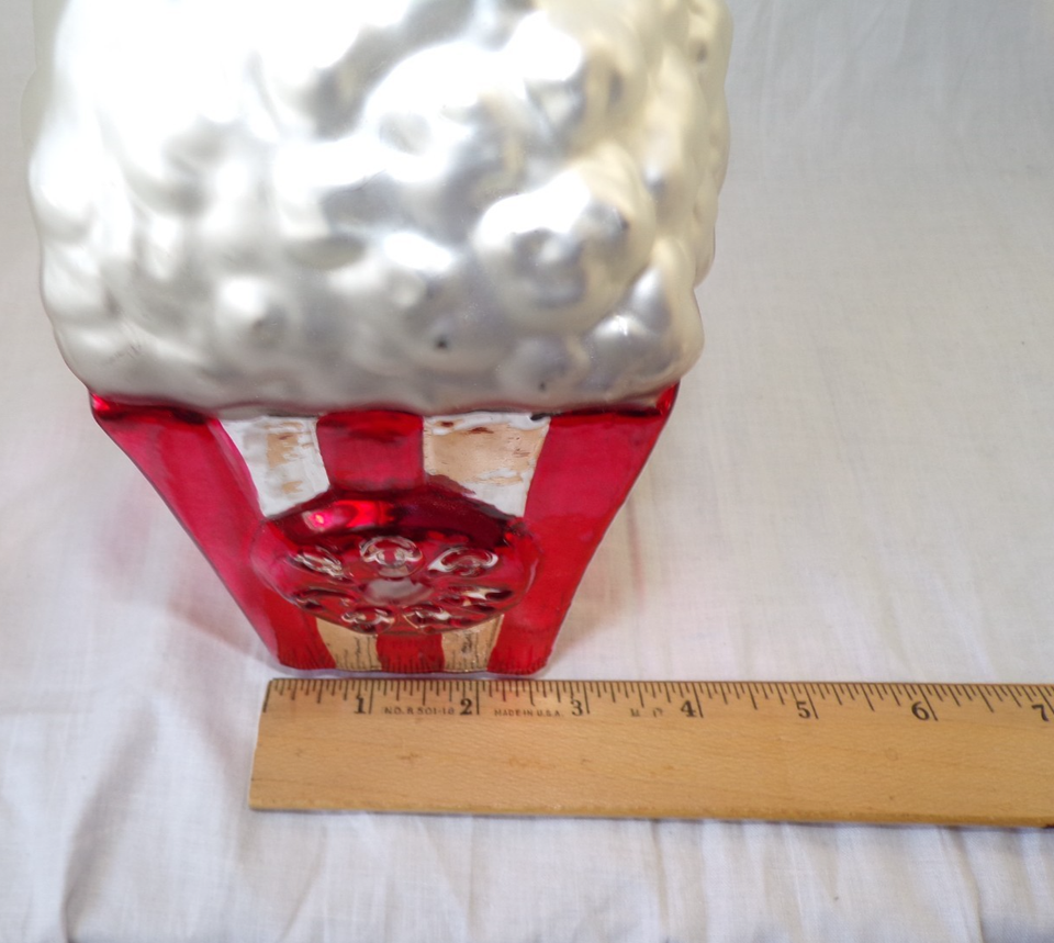 Dept 56 Large Popcorn Ornament 8" x 3" Glass Handblown Movie Theme ...