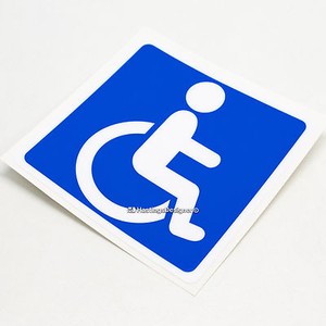 DISABLED BLUE BADGE Disability Sign Car,Coach,Window,Bumper Vinyl Decal ...