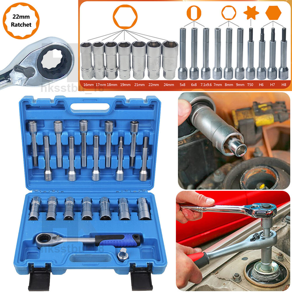 Shock Absorber Tool Kit 19PCS Suspension Top Mount Strut Nut Removal ...