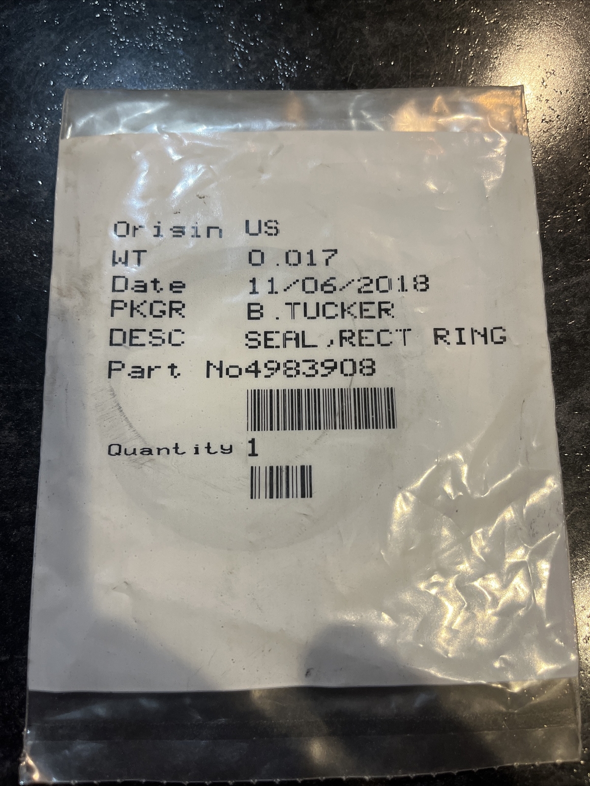 Genuine Cummins 4983908 Seal Rectangular Ring for sale online | eBay