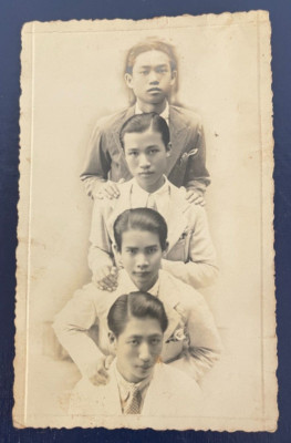 ANTIQUE REAL PHOTO POSTCARD RPPC 4 HANDSOME MEN SIAM THAILAND | eBay