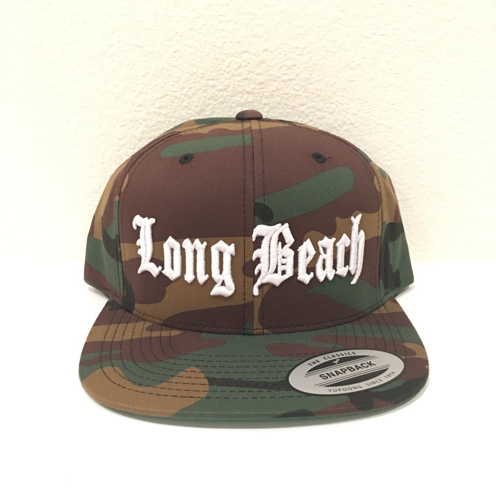 Long Beach Cap Yupoong Classic Snapback Hat Custom Embroidery ...