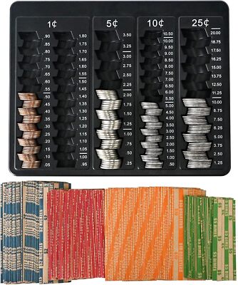 L LIKED 1PCS Black Coin Counter Tray Change Counter Coin Counting and ...
