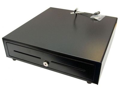 Large Black Electronic Cash Draw/Drawer Note/Cash Money Slots=5, Coin ...