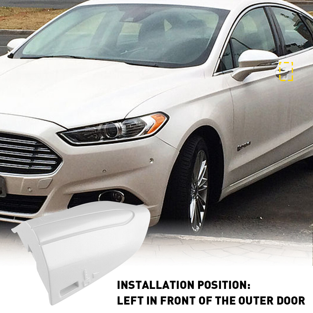 For 2013-2020 Ford Fusion Left Driver Door Handle Key Bezel Cover White ...