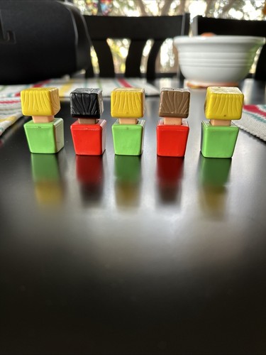 Vintage Playskool Blockhead Square Little People Lot of 5 | eBay