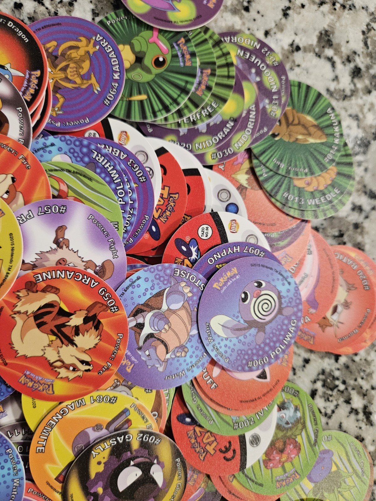 One Set Of The 151 Pokemon Tazos From 1st Generation Pokemon Figure ...