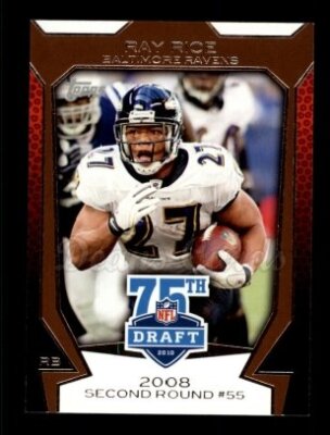 2010 Topps Draft 75th Anniversary #27 Ray Rice 75DA Ravens Rutgers 8 ...