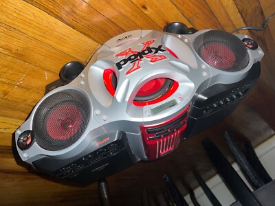 Sony Xplod CFD-G700CP CD/Radio/Cassette Boombox Red, Black, Silver ...