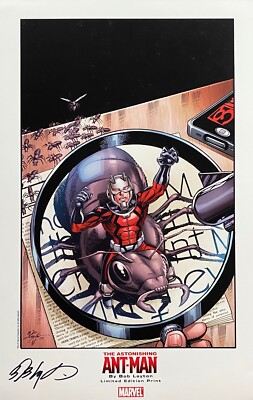 BOB LAYTON rare ANT-MAN print 11x17 SIGNED Marvel Premiere 47 MCU ...