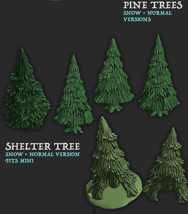 The Wilds of Wintertide Pine Trees - EC3D - DND - Pathfinder - Dungeons ...
