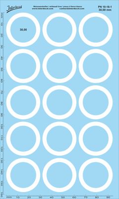 White Wall Tire Decals for Model Cars 30mm 1/18 Whitewall Tires PN10-18 ...