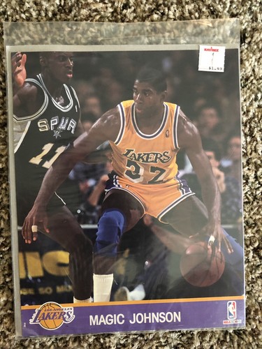 1990 Magic Johnson NBA Hoops Action Photo Jumbo 8 X 10 | eBay