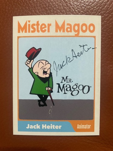JACK HEITER autograph ANIMATOR Director MISTER MAGOO custom card signed ...