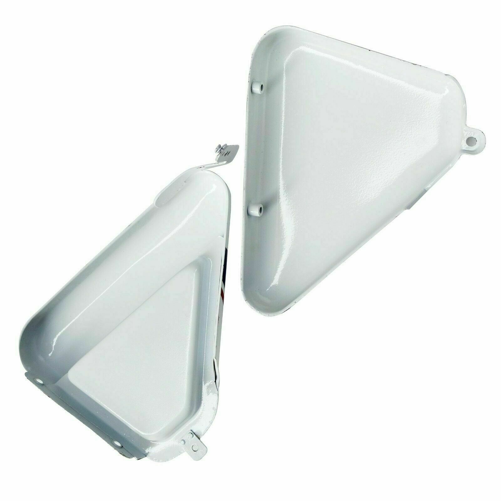 FIT FOR NORTON COMMANDO ROADSTER WHITE OIL TANK 750 SIDE PANEL SET TOOL ...