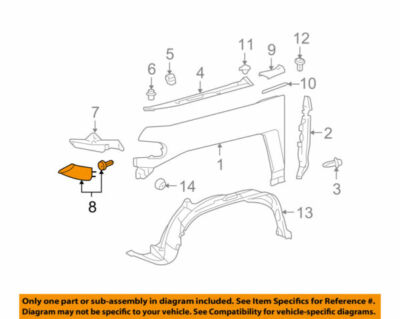 52512-35100-J0 Toyota Filler, front bumper, rh 5251235100J0, New ...