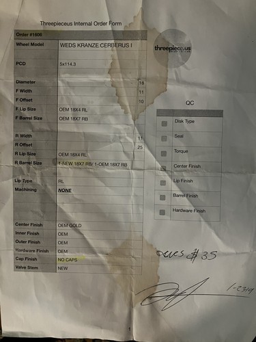 18” weds kranze cerberus 1 three piece wheels 5x114.3 comes with tires ...