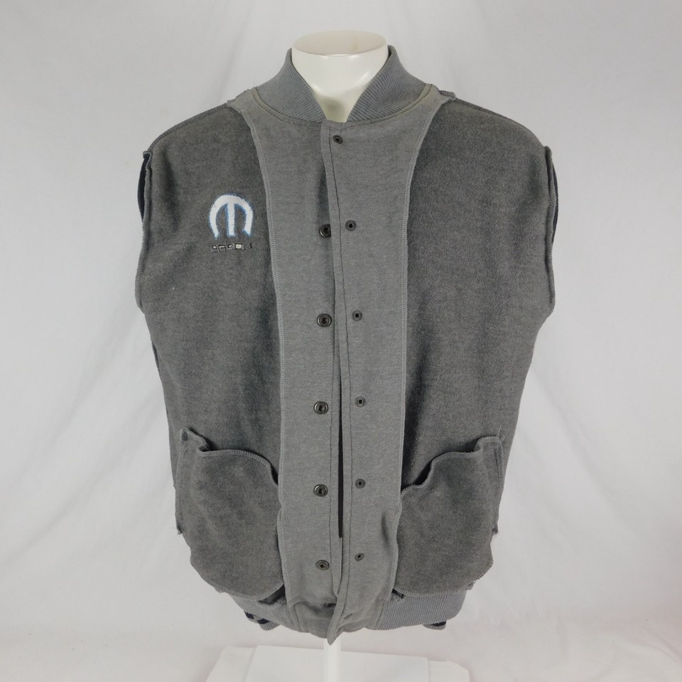 Mopar Men Grey Varsity Jacket Coat David Carey Car Dodge Chrysler ...