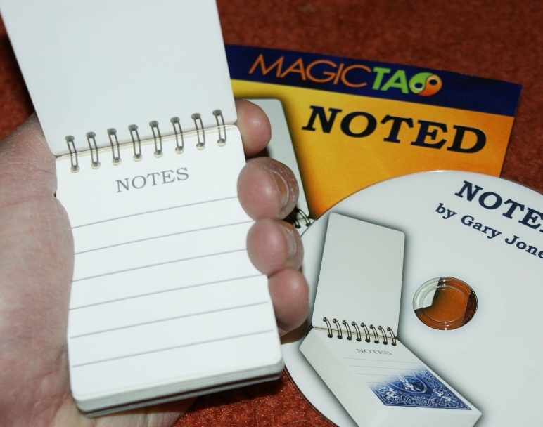 Noted -- notepad to deck of cards --attention getting visual opener ...