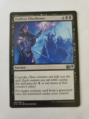 MTG Magic The Gathering Card Endless Obedience Sorcery Black M15 | eBay