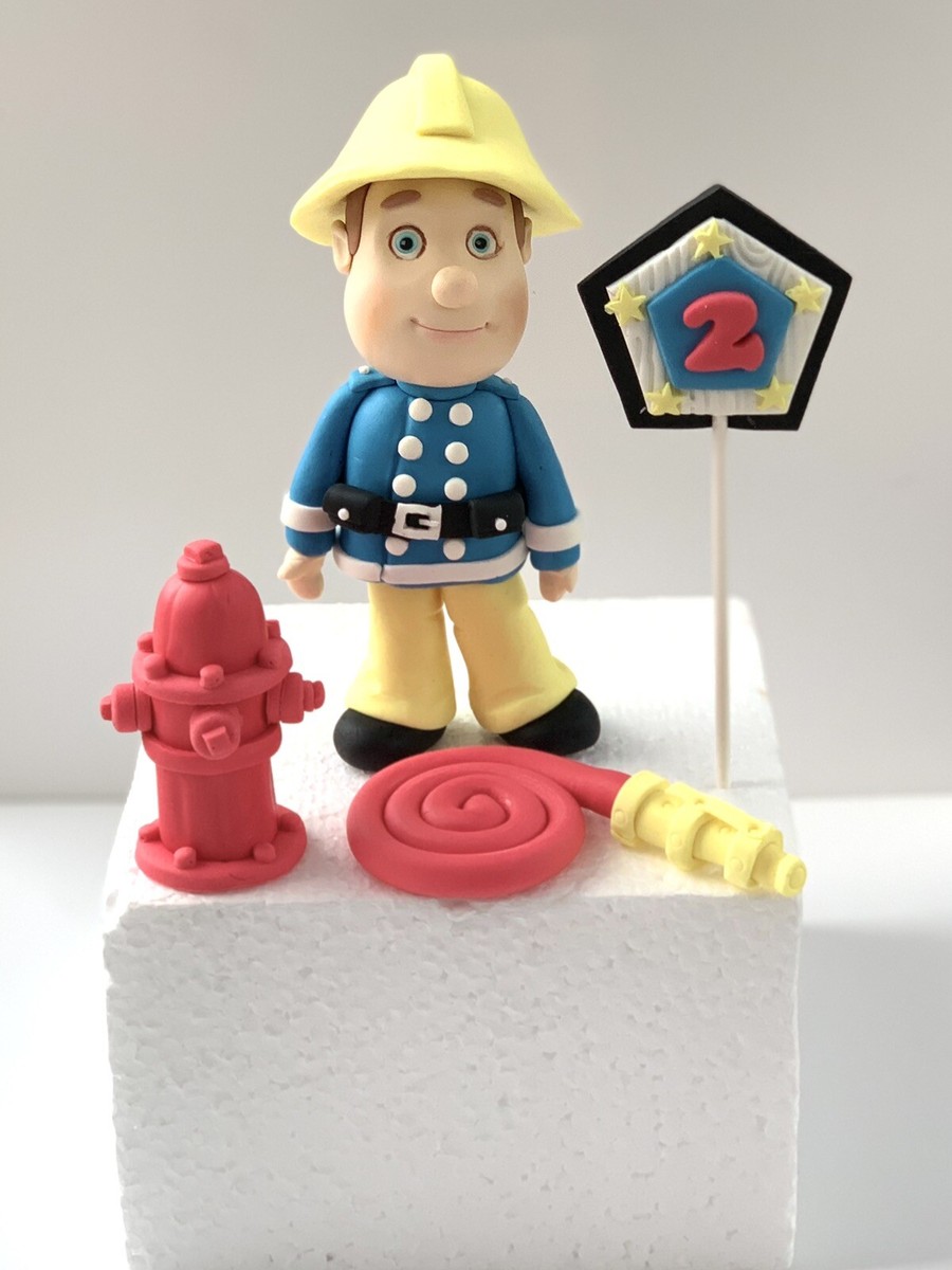 Fireman Cake Topper Fireman Sam Cake Topper Decoration Round Circle