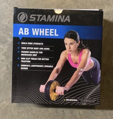 NEW AB WHEEL Stamina Abs Roller Core Builder Exercise Ab Toner Padded ...