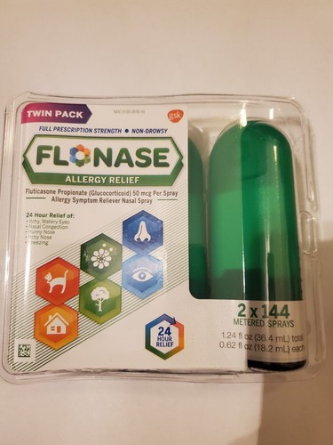 Flonase Allergy Relief Nasal Spray 2x144 Sprays Twin Pack 9/24 ...