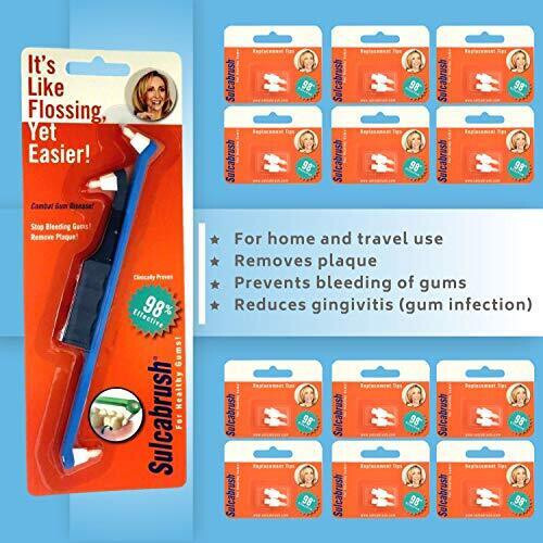 Sulcabrush Pocket Pack of Manual Toothbrush with Handle and 3 Tips ...