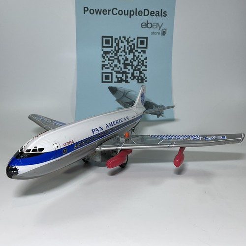 Vintage HAJI Battery Op Pan American Tin Toy Clipper N801PA Jet ...
