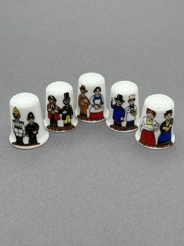 Trumpton and Camberwick Green fine bone china thimbles full set of five ...
