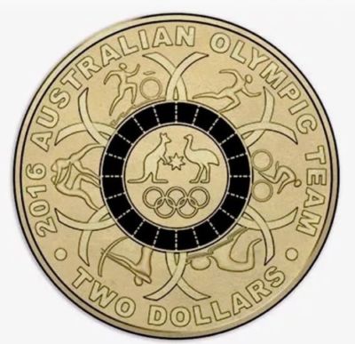 2016 Olympic $2 Coin Australian Two Dollars " BLACK Ring " | eBay