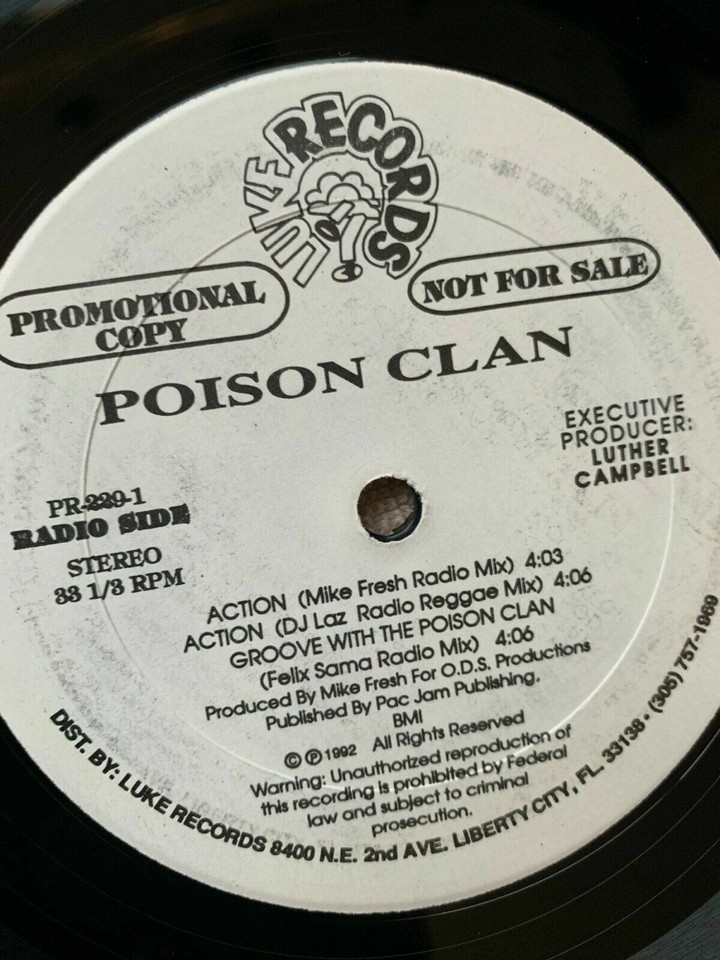 POISON CLAN ACTION 12" PROMOTIONAL Vinyl RECORD Hip Hop PR 229 1 NM | eBay