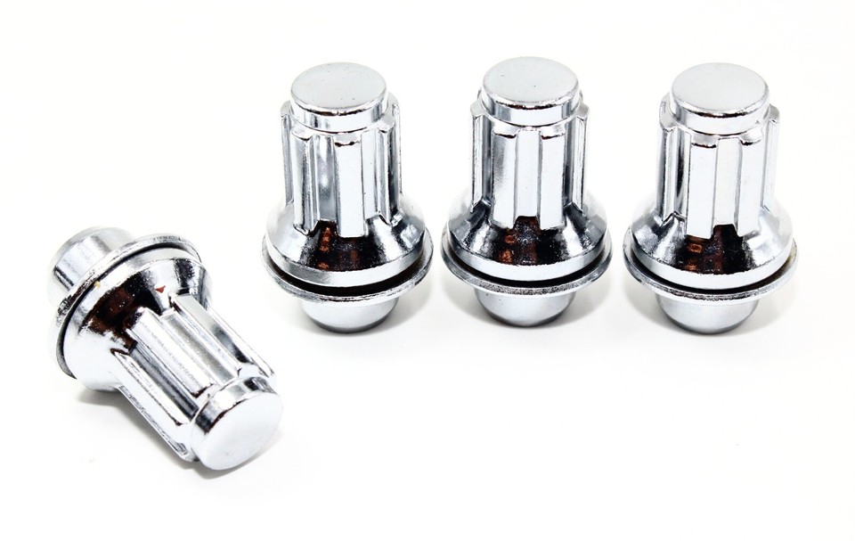 4 Chrome 12x1.5 1.8 OEM Factory Mag Wheel Locks 2 Keys for Toyota ...