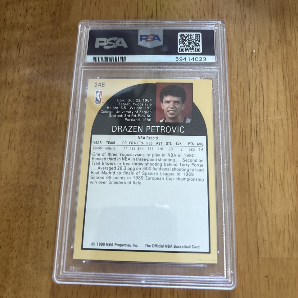 1990 Hoops Drazen Petrovic #248 PSA 9 #59414023 | eBay