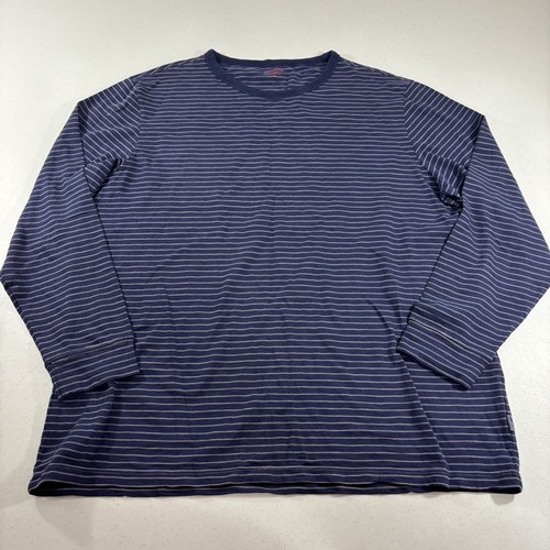 Vineyard Vines Shirt Mens XL Blue White Striped Island Crew Long Sleeve ...