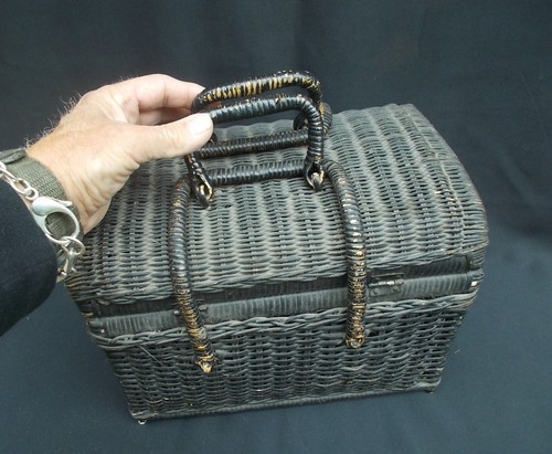 Antique Painted Ash Splint and Reed Basket | eBay