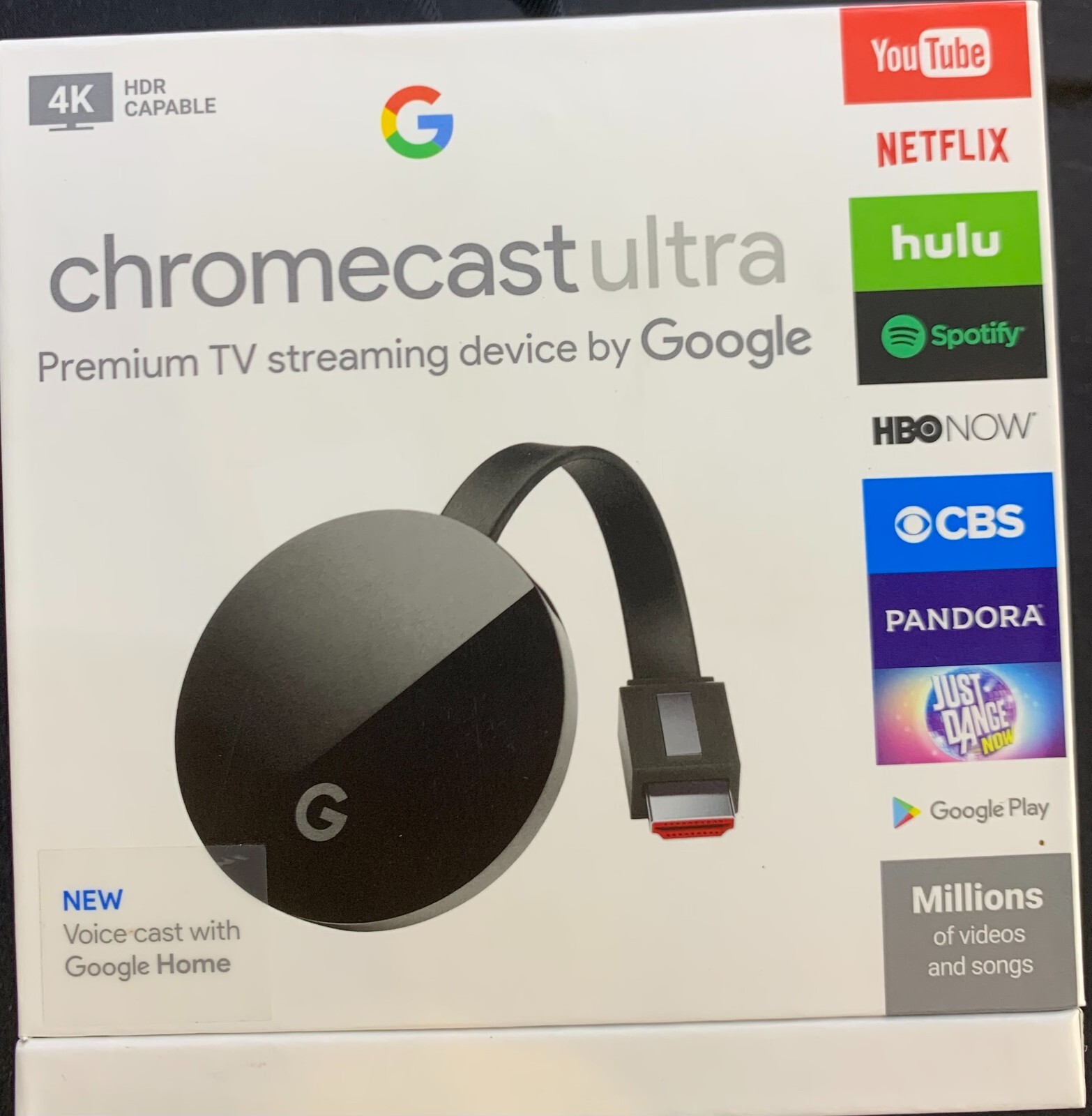 Google Chromecast Ultra 4K Digital Media Streamer - Black (GA3A00403A14 ...