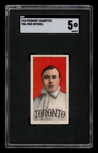 1909-11 T206 Set-Break Fred Mitchell Piedmont SGC 5 EX | eBay