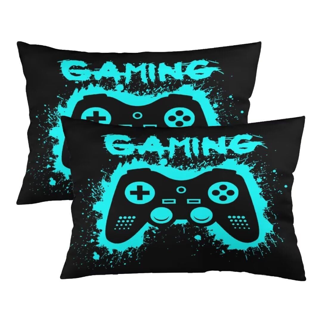 Game Controller Throw Pillow Cover Queen Size Set of 2Gamer Gaming ...