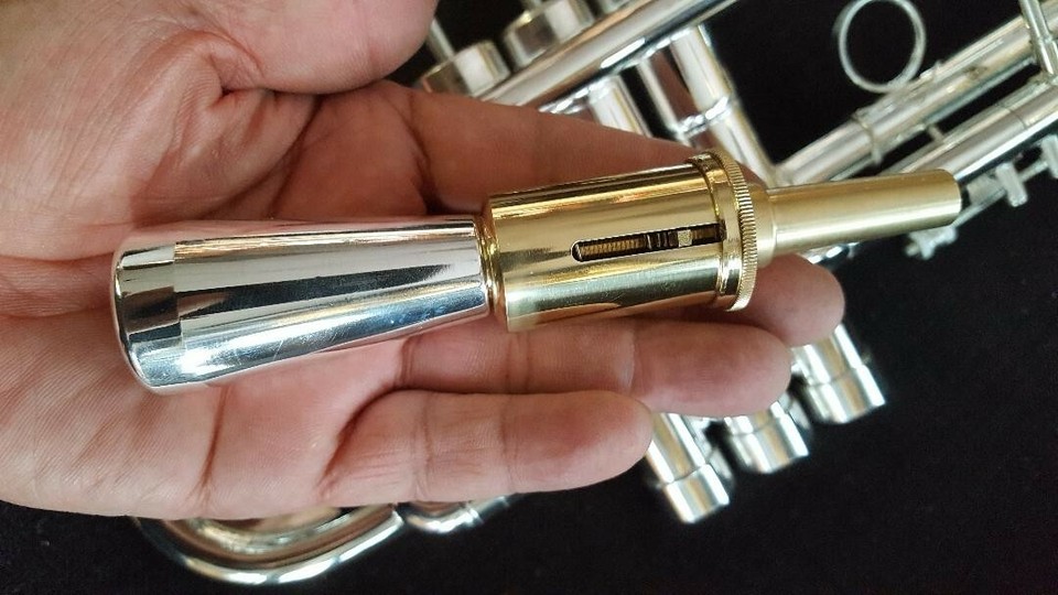 Silver 53/8" Bell Trumpet (w/Bb Pipes) Heavy Cap D2H Mouthpieces | eBay