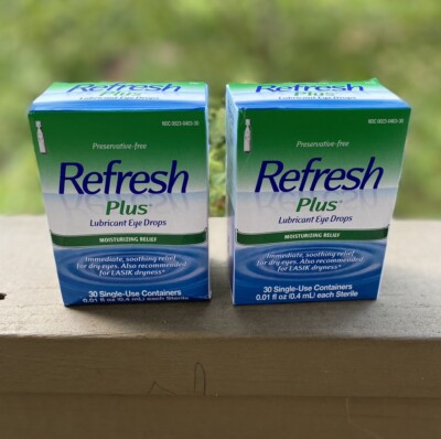 Refresh Plus Lubricant Eye Drops Preservative-Free, 30 Ct Pack 2 Exp ...