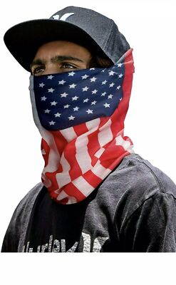 Hurley Stars & Stripes Flag Lightweight Neck Gaiter Face Mask w ...