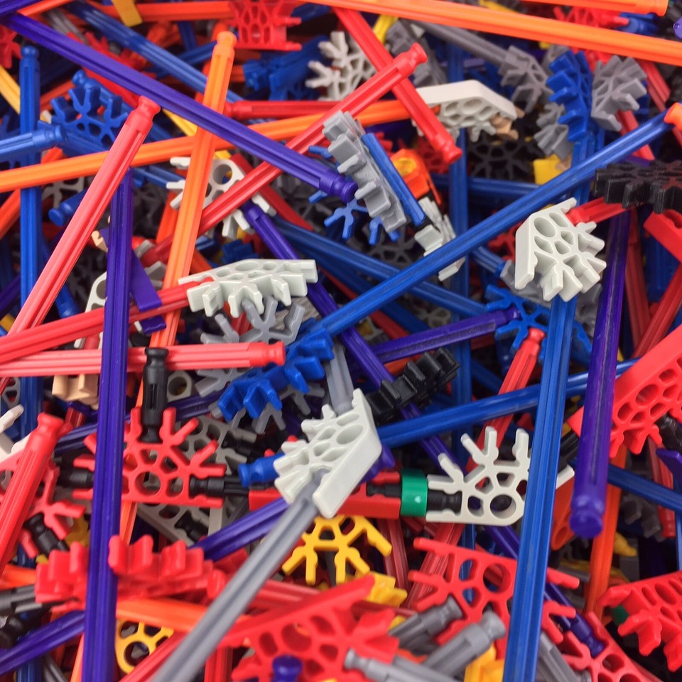 400 K’NEX / Knex Micro Mini Bulk Lot – Mixed Rods, Connectors & Clips ...